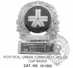 10-1003 Quebec Municipal Police Badge