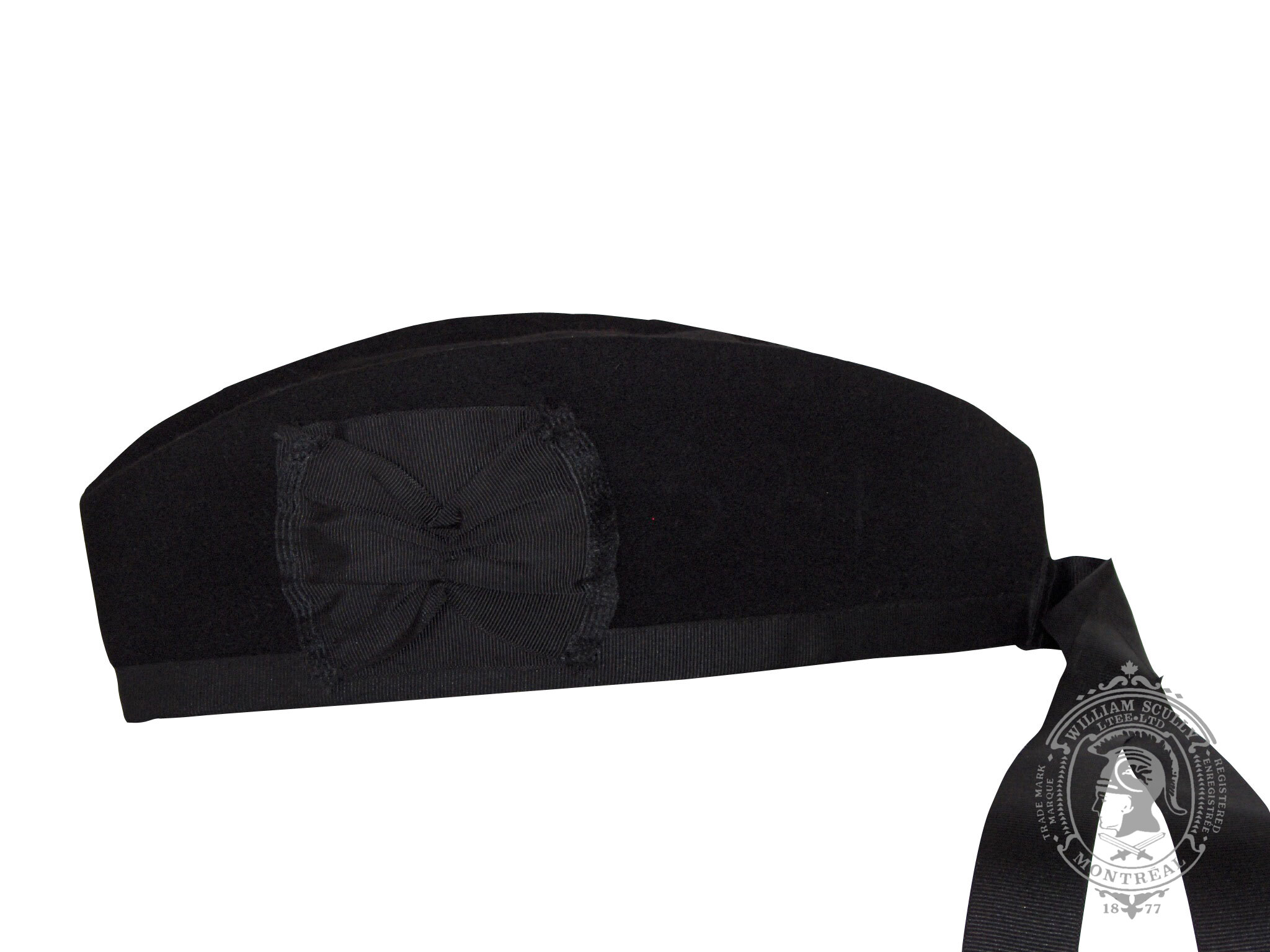 Glengarry All Black | Highland Headdress | Balmorals | William Scully Ltd.